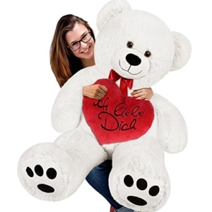 【ᐅᐅ】Riesen Teddy mit Herz | Das perfekte "Liebesgeschenk" für den Liebsten